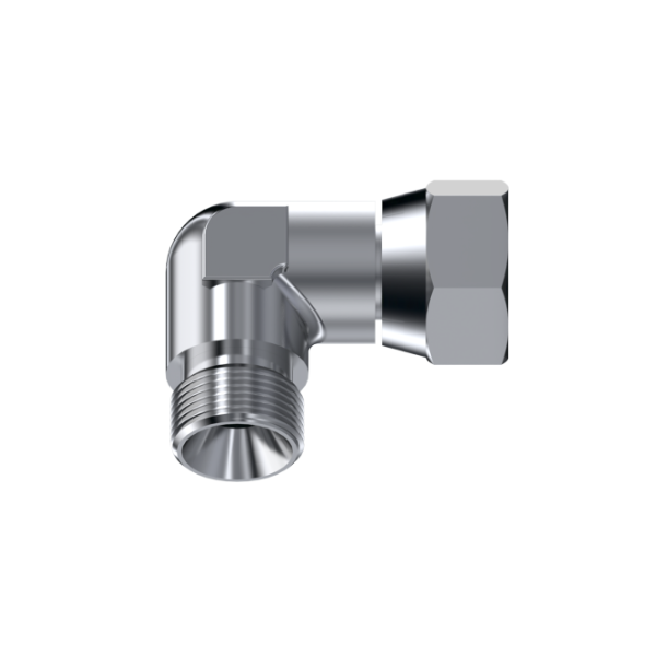 Raccordo Oleodinamico Inox a 90° Maschio-Femmina Girevole Fil. Gas Cil ...