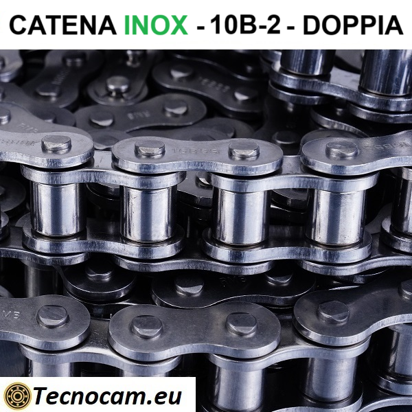Catena di Trasmissione a Rulli 10B-2 Doppia in ACCIAIO INOX — Tecnocam ...