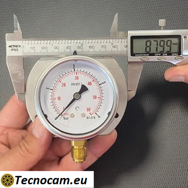 Manometro a SECCO con Flangia 0-4 Bar Attacco Radiale Maschio 1/4 ...