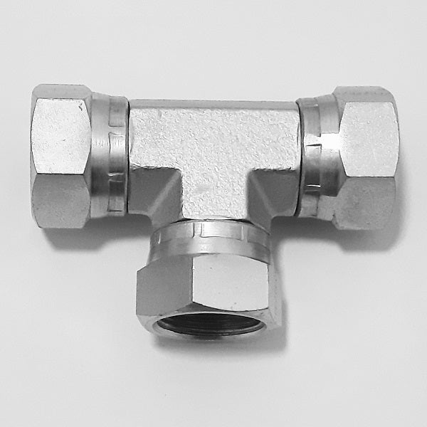Raccordo Oleodinamico a T Femmina-Femmina-Femmina fil. Gas Cil. — Tecnocam Store